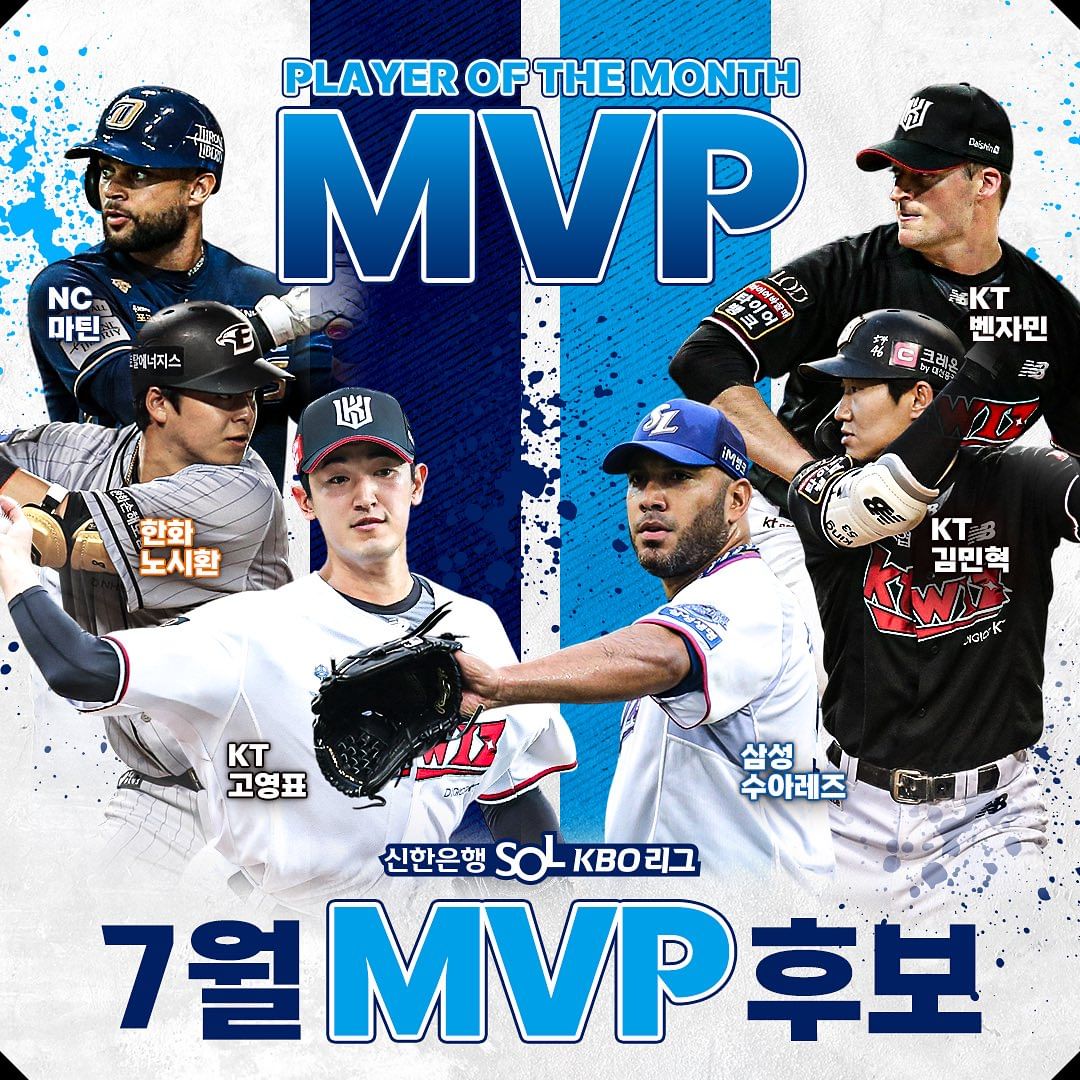 더쿠 - [KBO] 2023 신한은행 SOL KBO 리그 7월 월간 MVP 후보